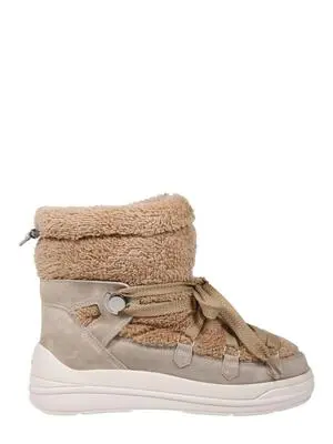 Moncler Lace-up Snow Boots - Nude