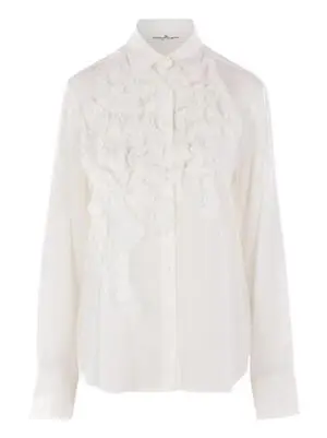 Ermanno Scervino Ermanno Scervino Ruffle Detail Shirt White