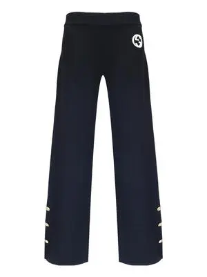 GUCCI Gucci Logo Embroidered Buttoned Trousers