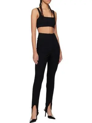 Nanushka Square Neck Cropped Bralette - Black