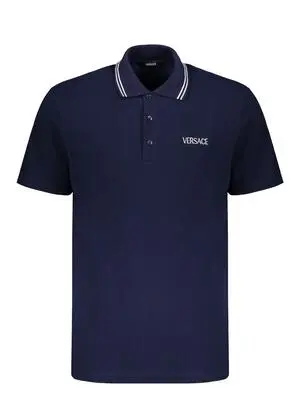 Versace Short-sleeved Polo Shirt - Blue