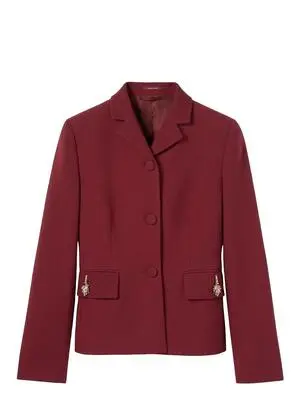Gucci Wool Silk Crêpe Blazer - Ancora Red