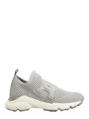 TOD'S Round Toe Sneakers With Chain Link Detailing - Grey