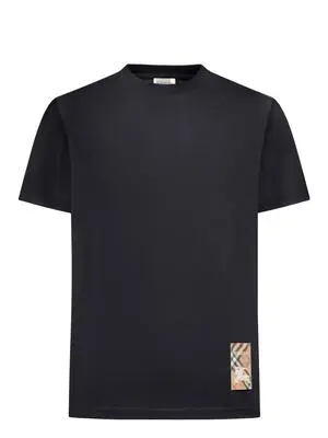 Burberry Burberry Logo Patch Crewneck T-Shirt Black