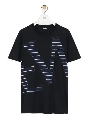 Loewe Striped-logo T-shirt - Black