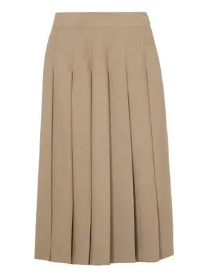 RÓHE Róhe Pleated Wool-Blend Midi Wrap Skirt