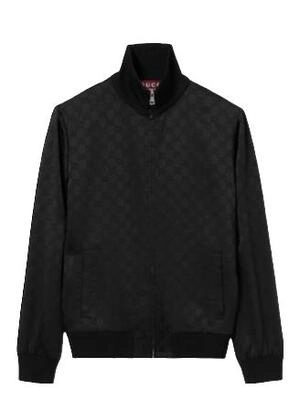 Gucci Gucci Monogrammed Zip-Up Jacket Black