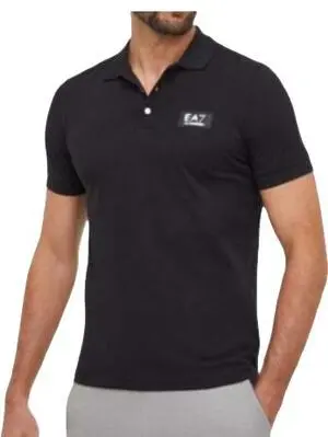 EA7 Logo Lapel Polo Shirt