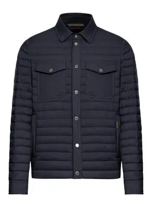 MOORER Quilted Down Jacket - Dark Blue