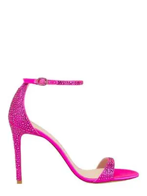 STUART WEITZMAN Embellished Stiletto Sandals - Purple-red