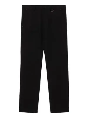 Burberry Button Detailed Straight Leg Trousers - Black