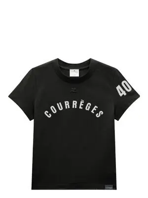 COURREGES Ac Straight Printed T-shirt - Black