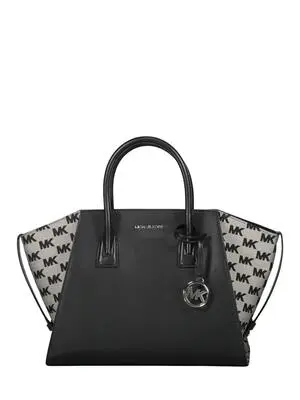 Michael Kors Monogram Paneled Tote Bag - Black