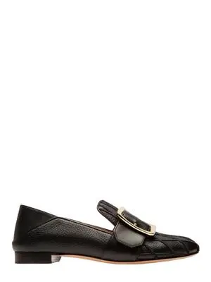 Bally Janelle Loafers With Gold Buckle - Multicolor