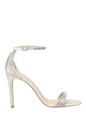 STUART WEITZMAN Embellished Stiletto Sandals - Clear/cream