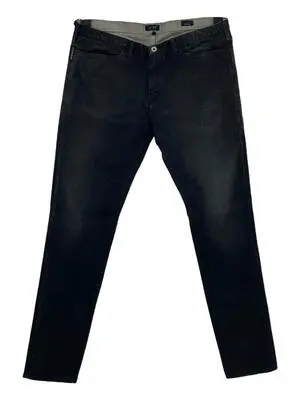 Emporio Armani Logo Detailed Jeans - Black