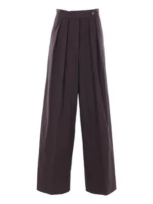 Dries Van Noten Pleated Wide-leg Trousers - Black