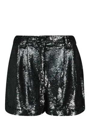 IRO PARIS Sequined High Waist Shorts - Black
