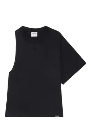 COURREGES Courrèges Asymmetrical One-sleeve T-shirt - Black