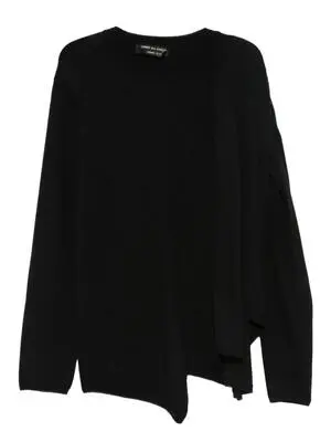 Comme Des Garçons Asymmetrical Hem Layered Jumper - Black