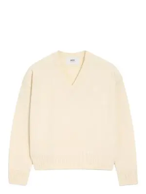 Ami De Coeur V-neck Sweater - Ivory White