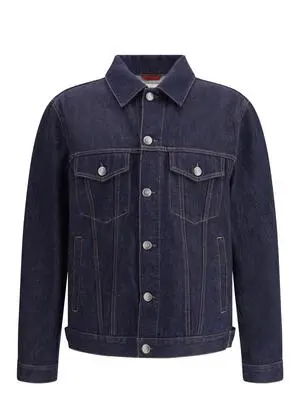 Brunello Cucinelli Brunello Cucinelli Cotton Denim Jacket Dark Denim