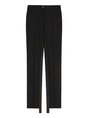 Givenchy Satin Band Straight Leg Trousers - Black