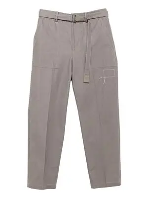 Sacai Sacai Belted Trousers Gray