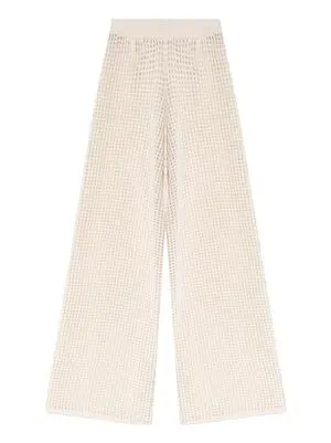 LISA YANG Wide-leg Knit Pants - Cream