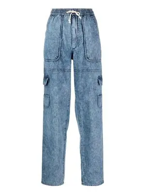 Isabel Marant Étoile Viamao Chambray Cargo Pants - Blue