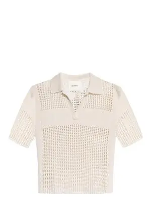 LISA YANG Lei Open-knit Cashmere Top - Cream