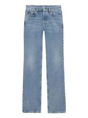 Saint Laurent Nico Low-rise Straight Leg Jeans - Blue
