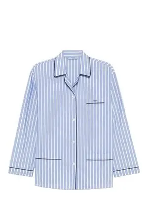 Prada Striped Chambray Shirt - Light Blue