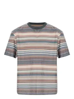 Paul Smith Striped Patterned Crewneck T-shirt - Gray