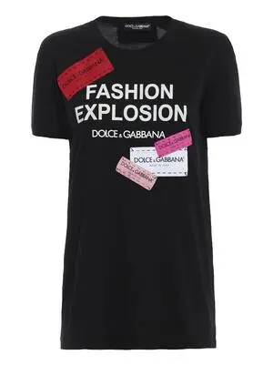 Dolce & Gabbana Graphic Print T-shirt - Black