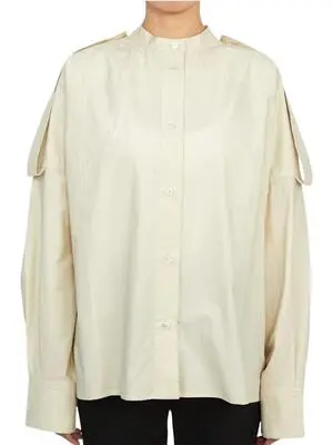 STUDIO NICHOLSON STUDIO NICHOLSON Long Sleeve Shirt With Mock Neckline