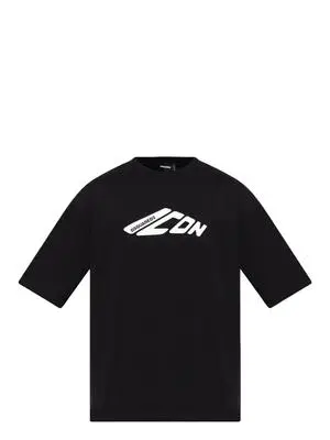 Dsquared2 Icon Logo Printed Crewneck T-shirt - Black