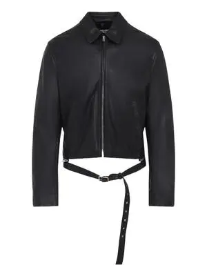 Acne Studios Leather Biker Jacket - Black