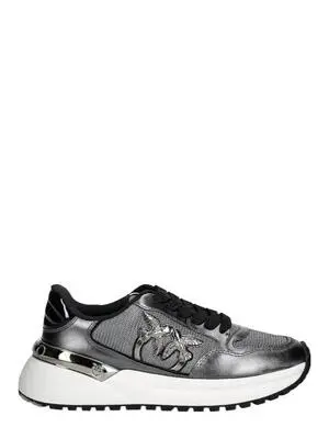 Pinko Logo Detail Chunky Sole Sneakers - Gray
