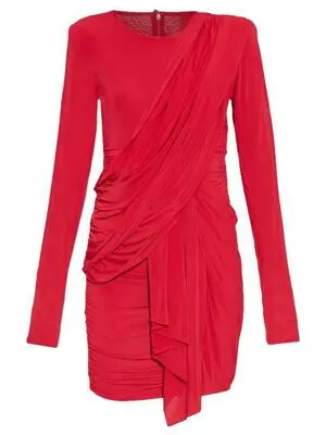 Isabel Marant Étoile Draped Long-sleeve Mini Dress - Red