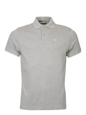 Barbour Logo Embroidered Short-sleeved Polo Shirt - Gray