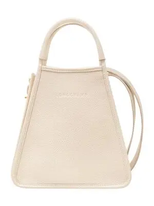 Longchamp Le Foulonné Logo Shoulder Bag - Nude