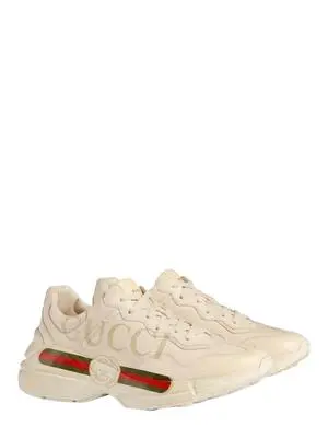 Gucci Rhyton Logo Sneakers - Nude