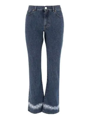 Valentino Garavani Belt Ring Denim Trousers - Blue