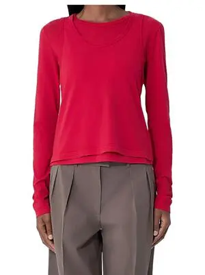THE ROW The Row Laye Long Sleeve Cotton T-Shirt