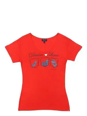 Emporio Armani Round Neck Logo T-shirt - Red