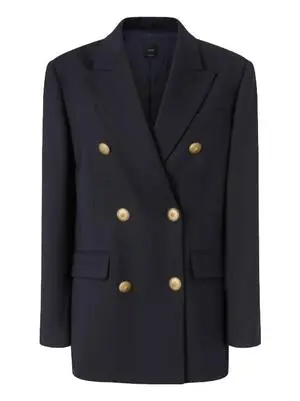 Pinko Double-breasted Tailored Blazer - Black