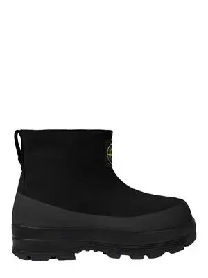Stone Island Suede Rubber-band Boots - Black
