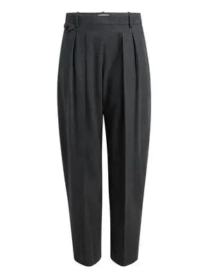Khaite Dugan Pleated Trousers - Storm