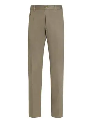 Dolce & Gabbana Logo Embroidered Tailored Trousers - Gray